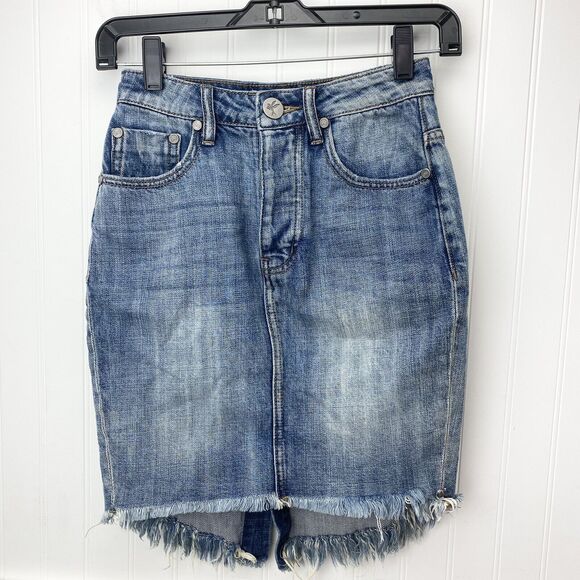 One Teaspoon | Skirts | One X One Teaspoon Denim Skirt Sz 22 High Waist ...